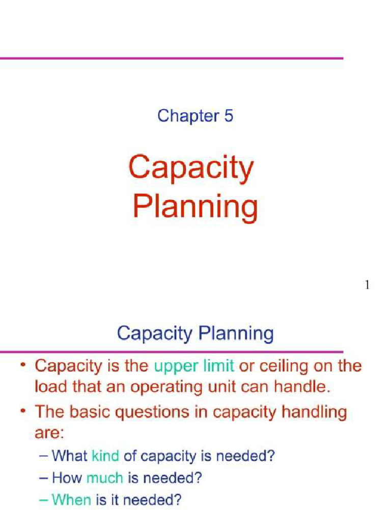 NOt Related Capacity | PDF