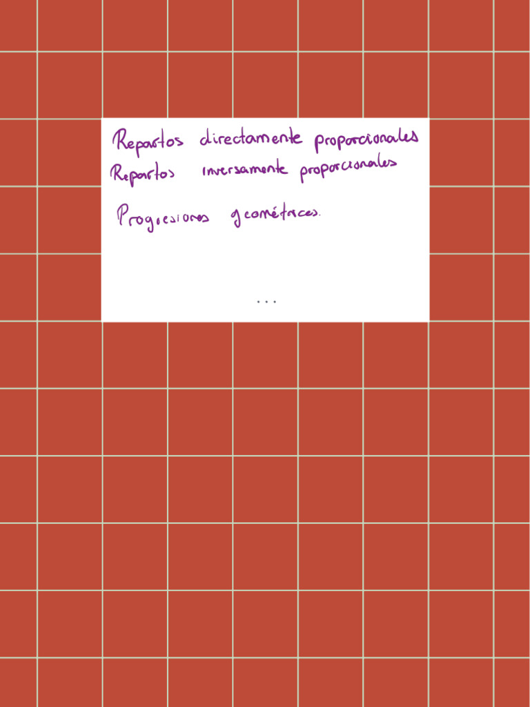 Repartos y Progresiones | PDF