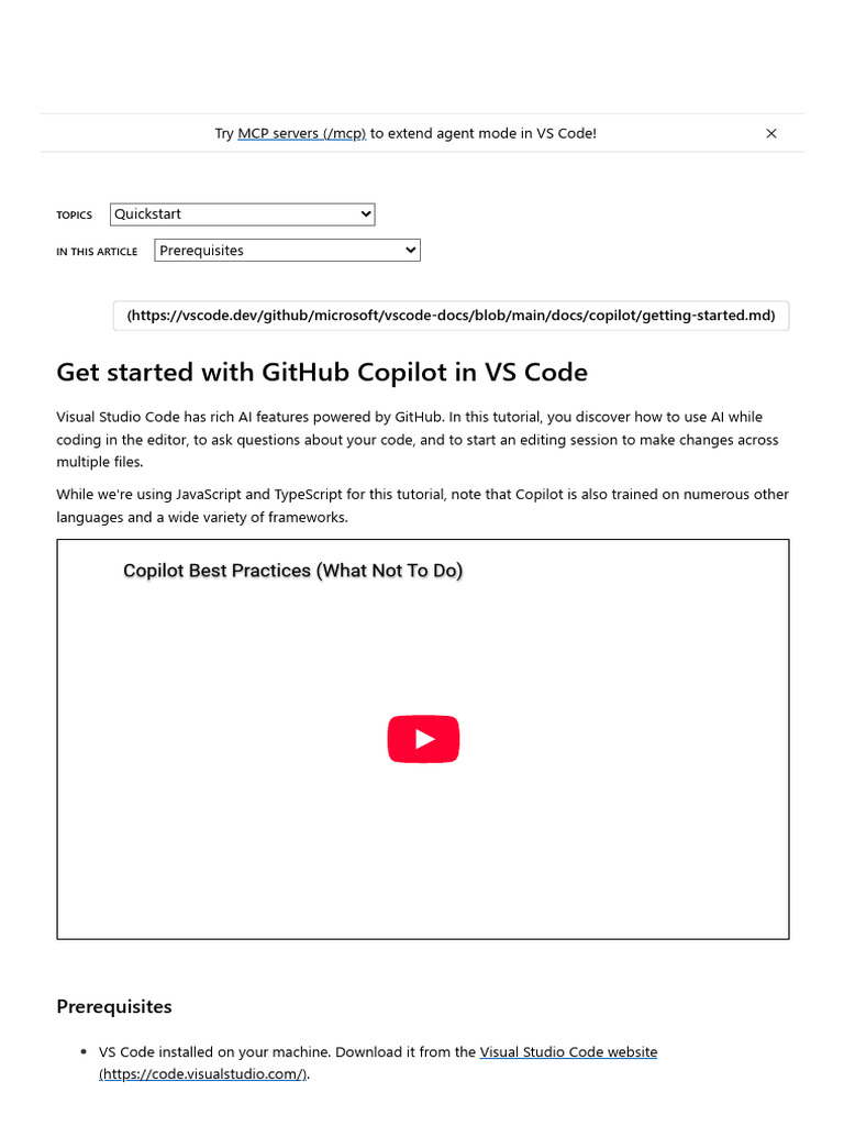 Get Started With GitHub Copilot in Vs Code | PDF | Html | Command Line Interface