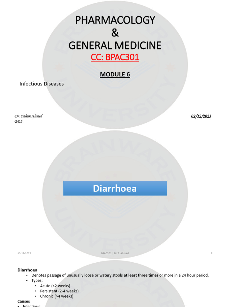 BPAC301 MODULE 6 Diarrhoea+Typhoid+Hepatitis | PDF | Diseases And Disorders | Immunology