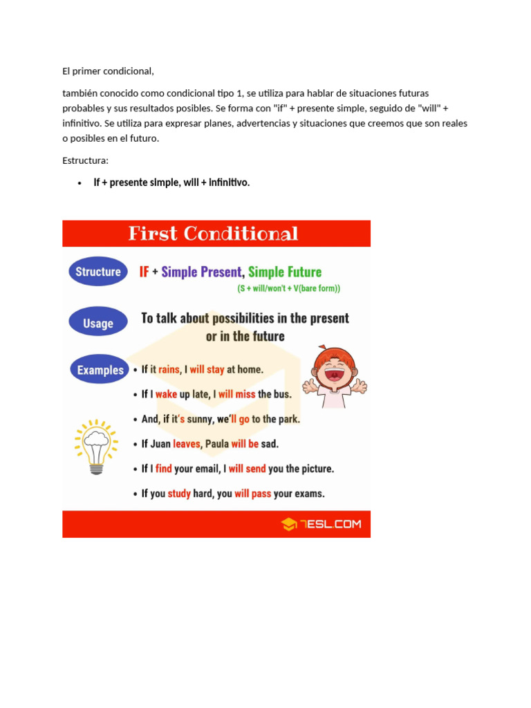 El Primer Condicional | PDF