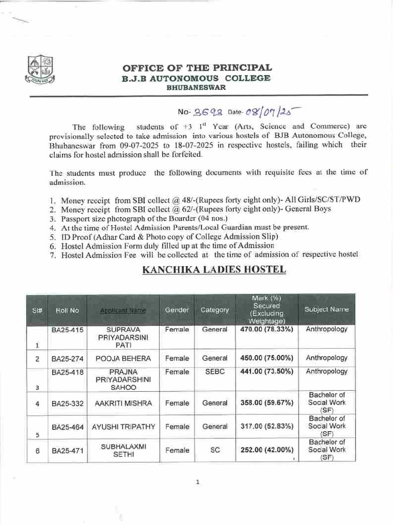 HOSTEL NOTICE 08 07 2025 - 11zon | PDF