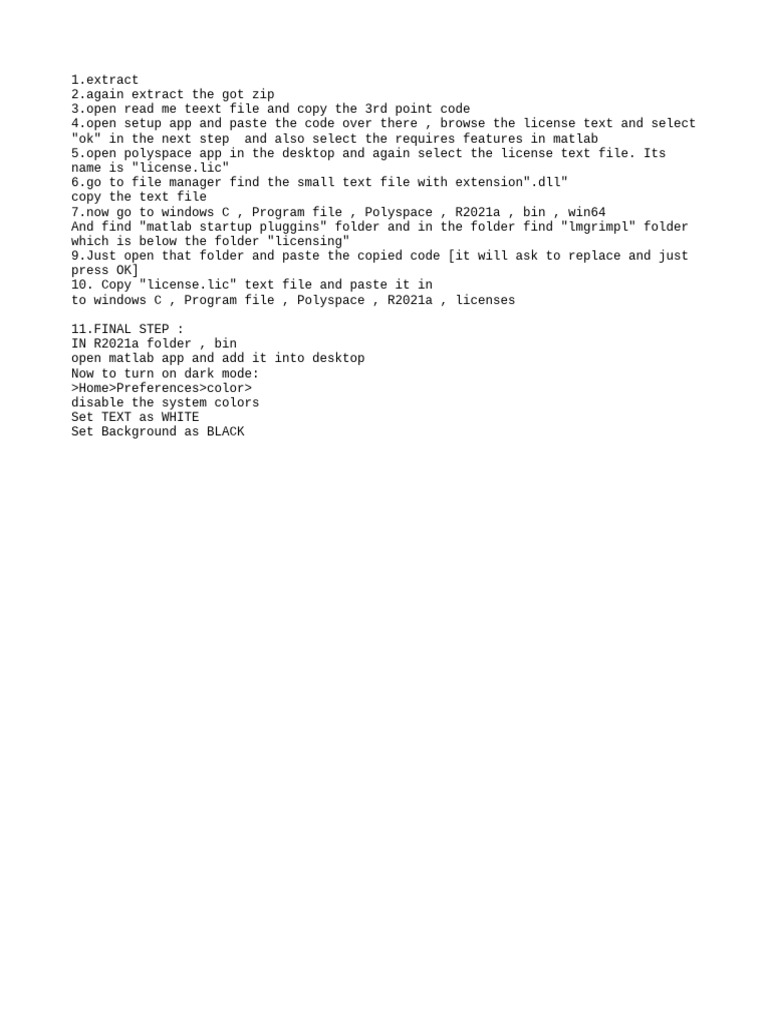 MATLAB R2021a Installation Guide | PDF