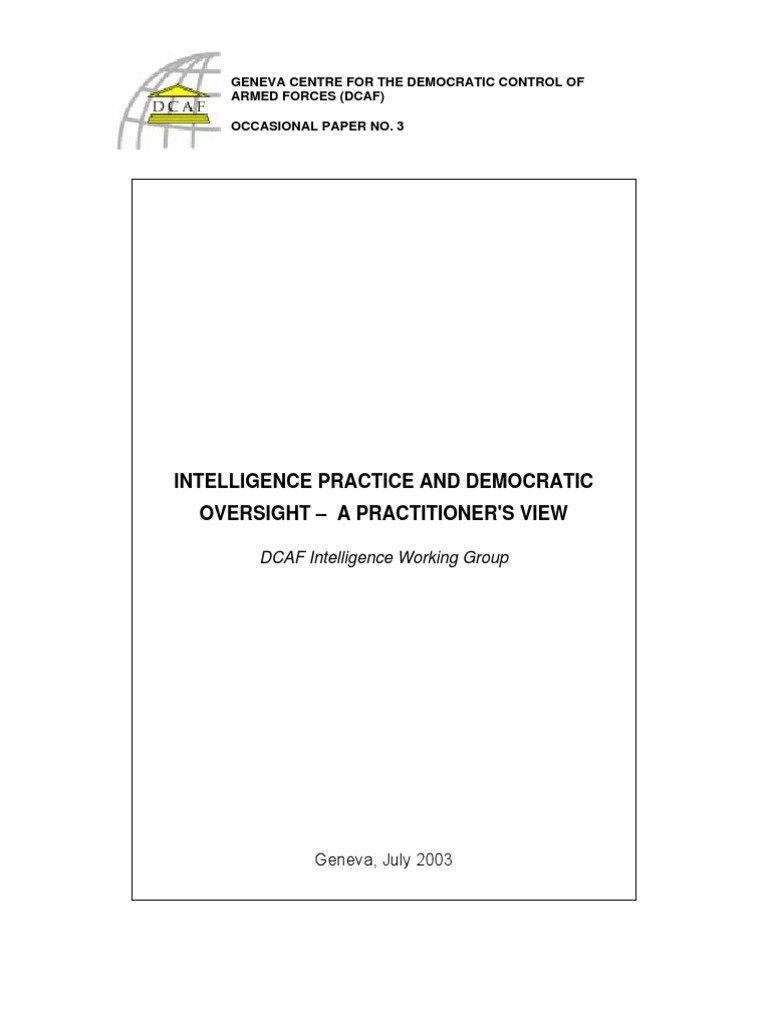 Intelligence Practice | PDF | Counterintelligence | Espionage
