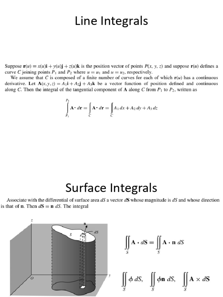 Vector Integration-Line Integrals | PDF