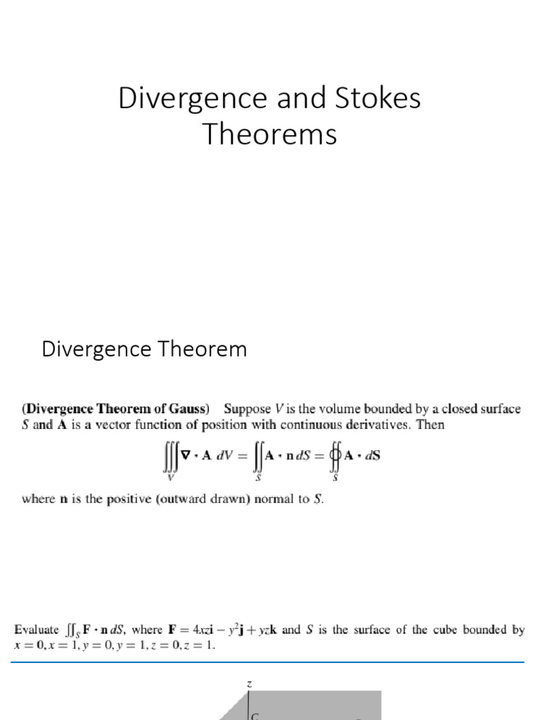 Divergence and Stokes Theorem | PDF