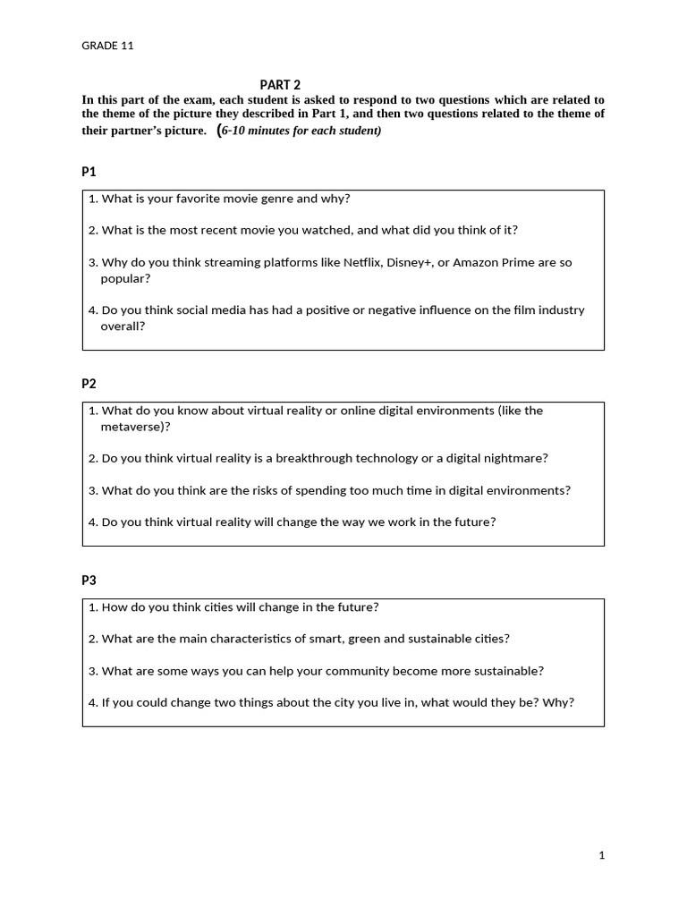 11 Questions | PDF | Zoo