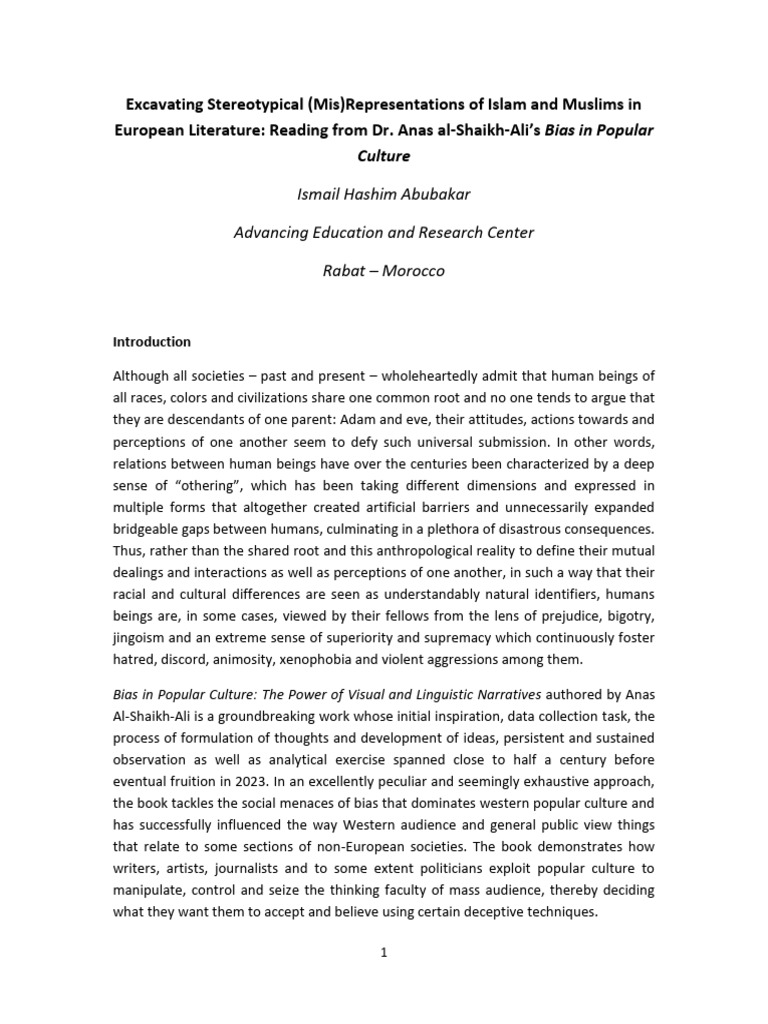 My Review Essay On BIAS Book 23-11-2024 | PDF | Islamophobia ...