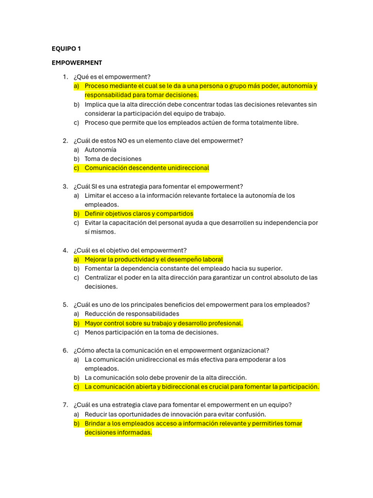 Definición y Estrategias de Empowerment | PDF | Empoderamiento | Liderazgo
