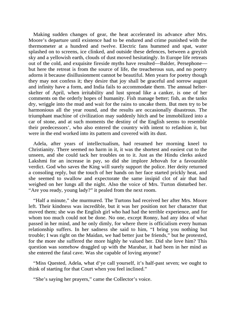 A Passage To India E.M. Forster | PDF