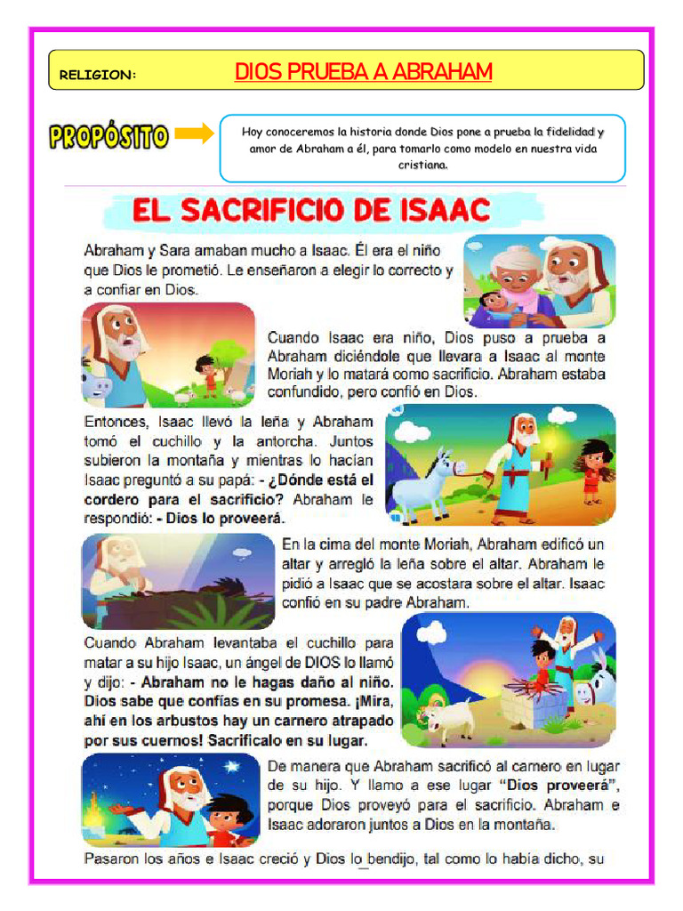 Religión Dios Prueba A Abraham | PDF
