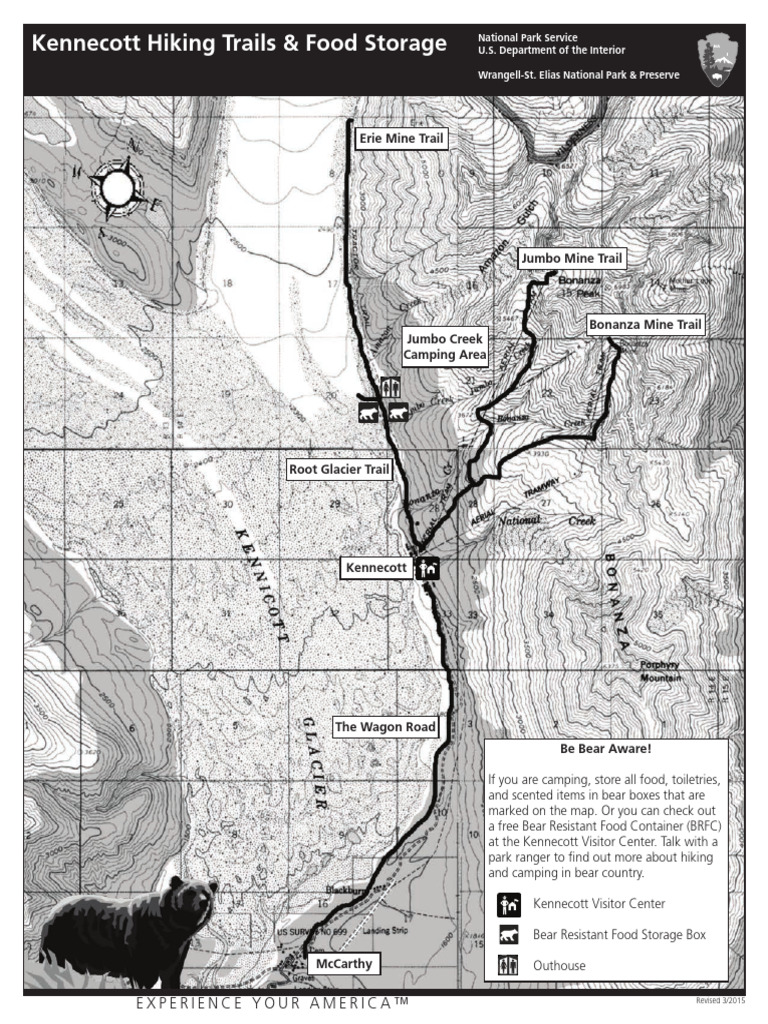 Kennecott Hiking Food Storage Map | PDF
