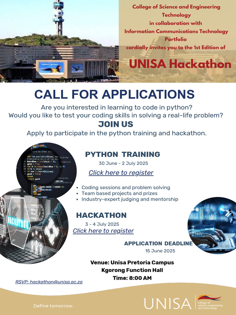 Call Applications Unisa Hackathon 2june2025 1 | PDF