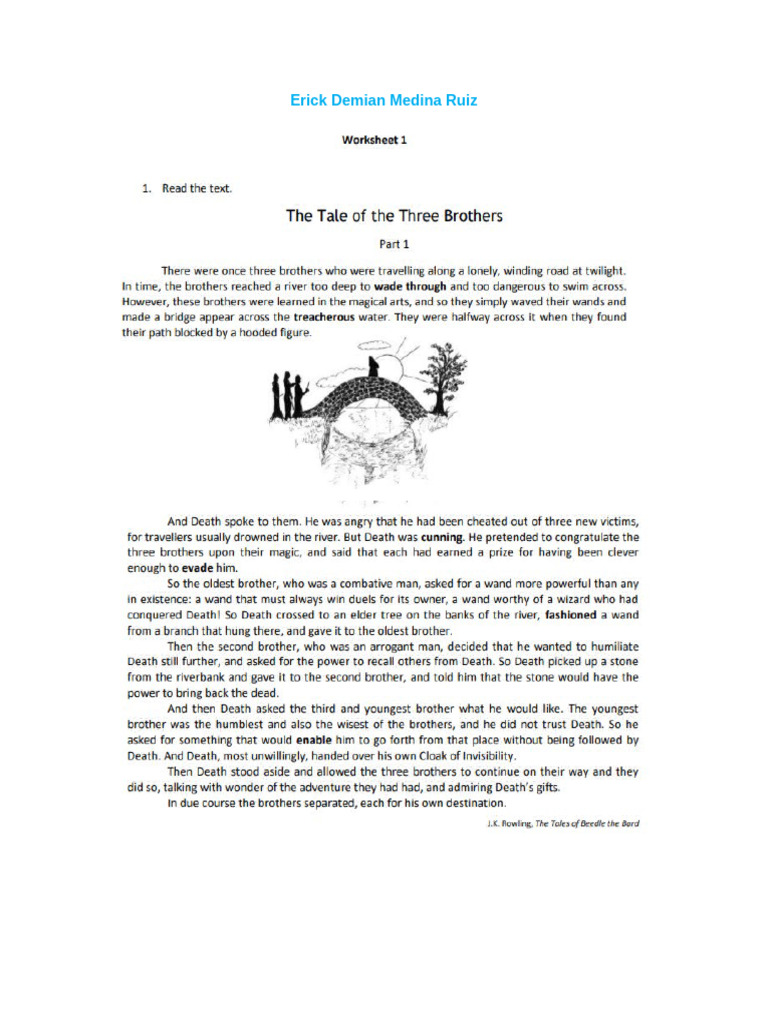 Reading of The Tale of Three Brothers | PDF
