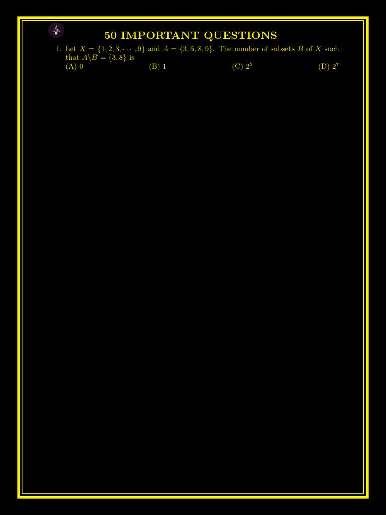 50 Most IMP Questions - Mathematics | PDF | Numbers | Mathematics