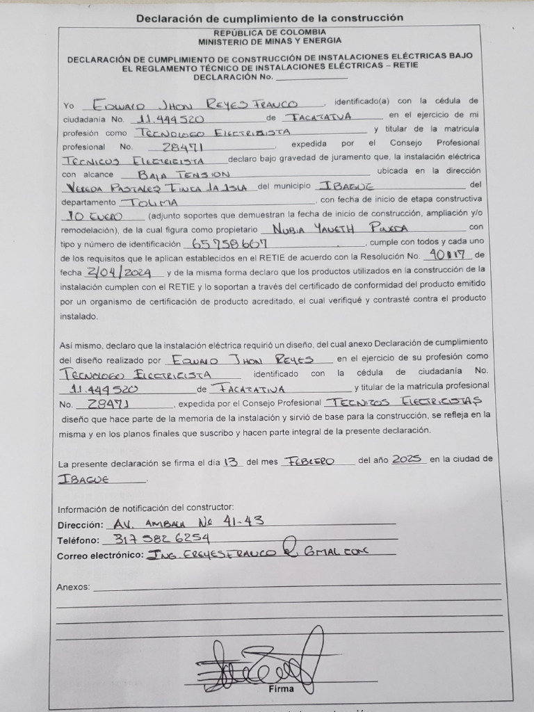 Declaracion Juramentada | PDF