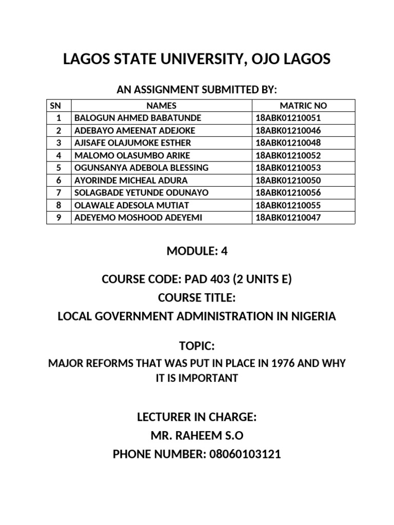 LASU | PDF