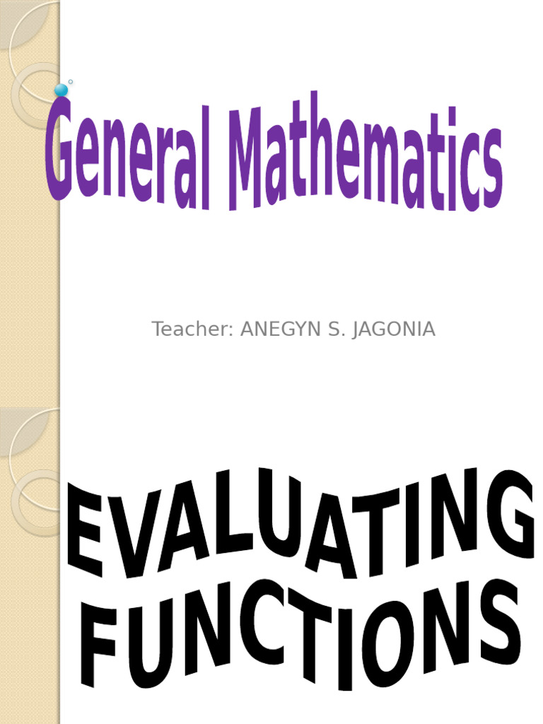 Evaluating Functions | PDF
