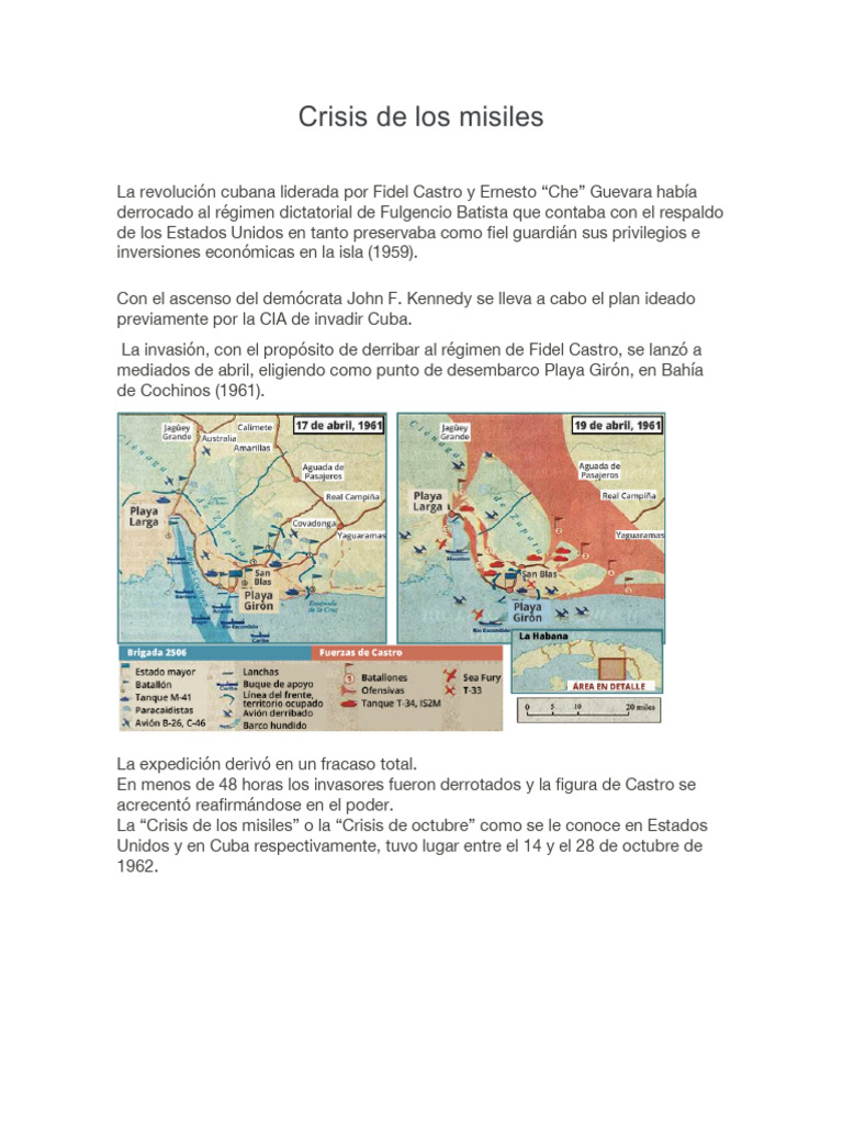 Crisis de los misiles en Cuba 1962 | PDF