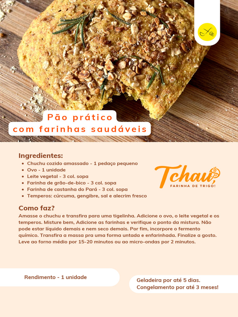 Receita Pão Prático FIT&FAT - Dia 01 | PDF