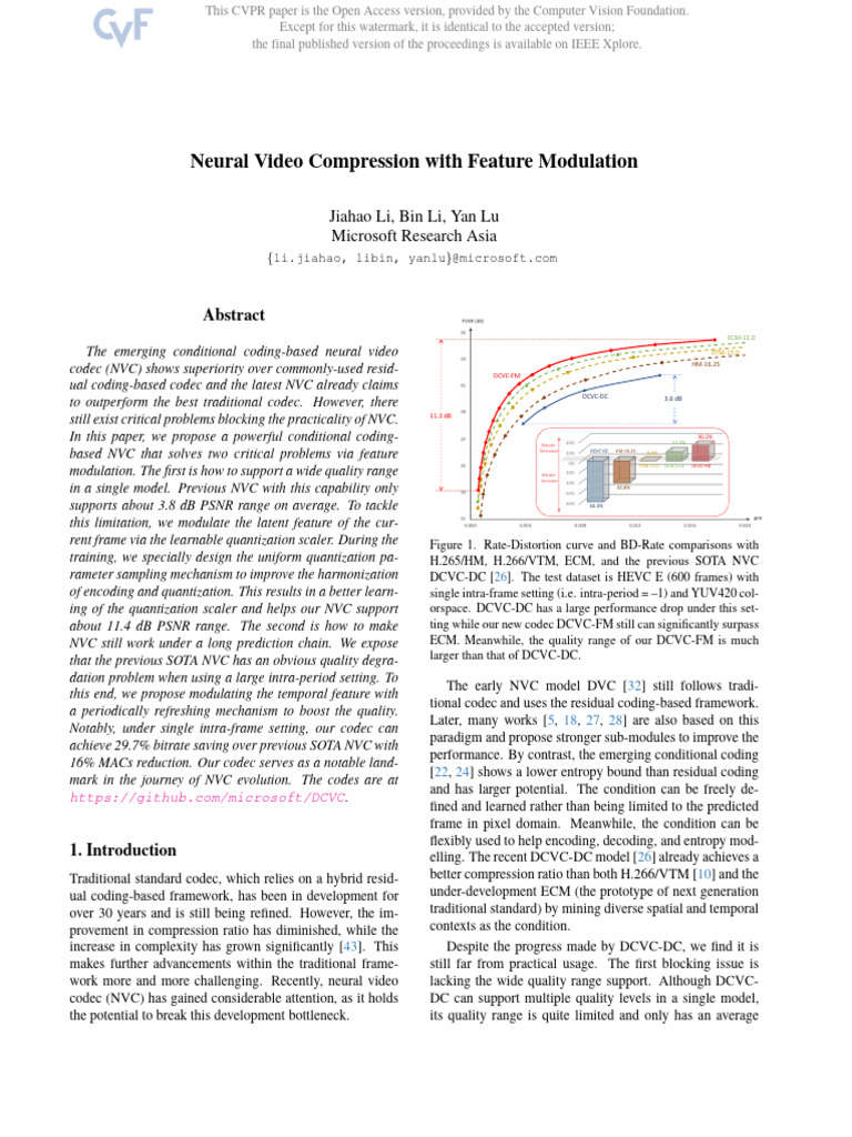 Enhanced Neural Video Compression | PDF | Data Compression | Codec
