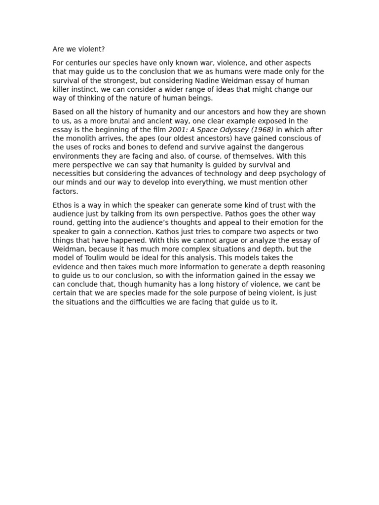 Rethinking Human Violence and Nature | PDF