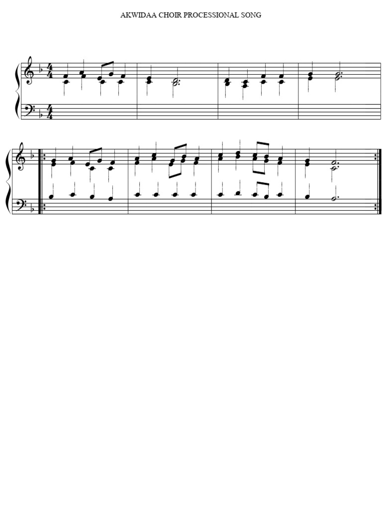 Akwidaa Choir Processional Song | PDF