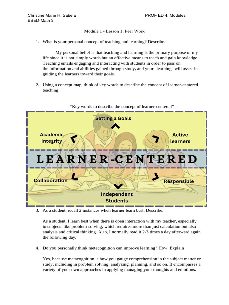 Google Classroom Modules PROF ED 4 | PDF | Learning | Metacognition