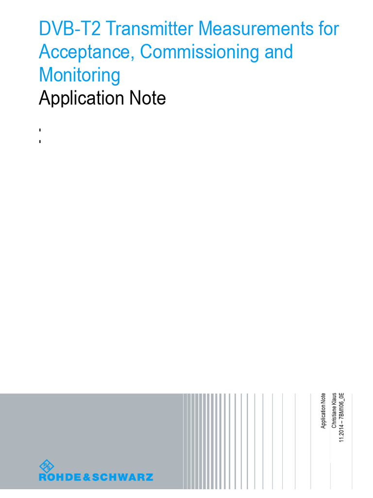 DVB-T2 Transmitter Testing Guide | PDF | Low Density Parity Check Code ...
