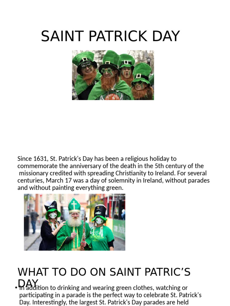 Saint Patrick Day | PDF