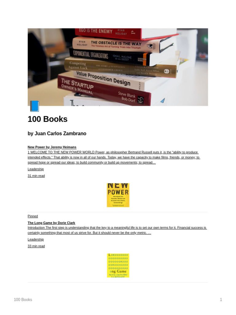100 Books | PDF