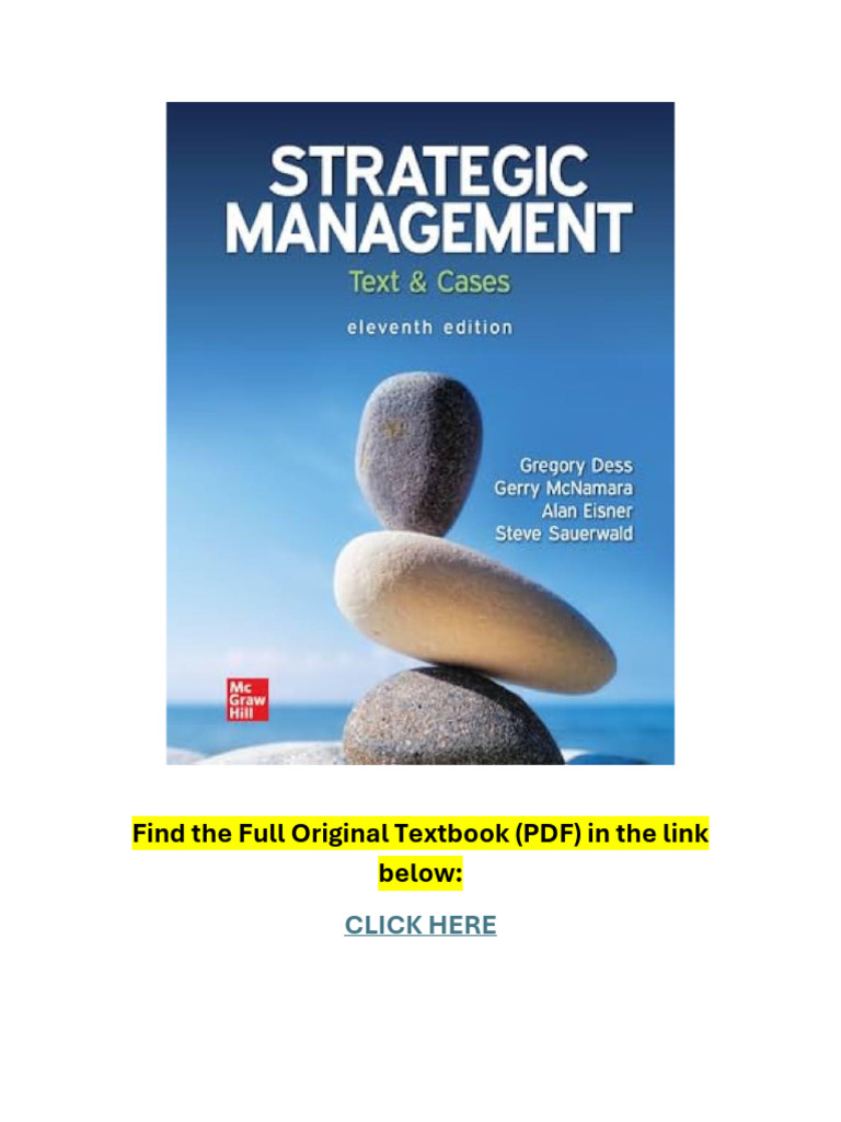 Strategic Management: Text & Cases Overview | PDF | Strategic ...