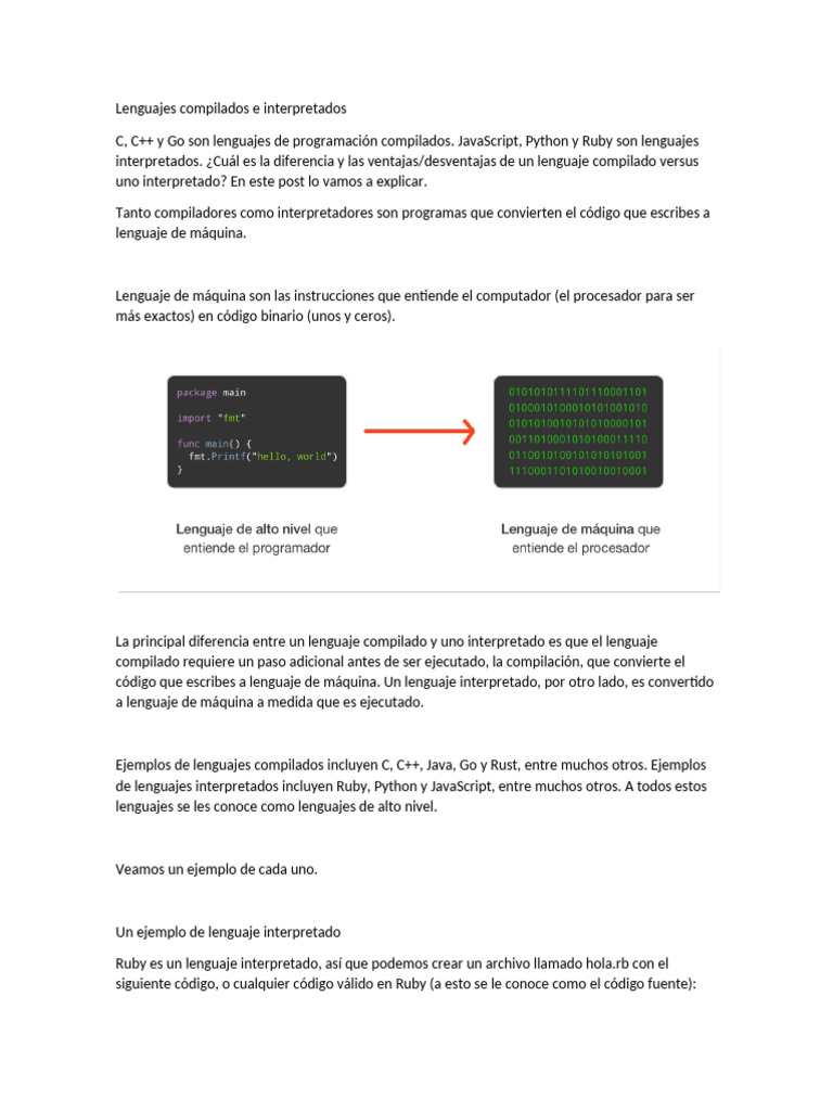 Lenguajes Compilados e Interpretados DANNY | PDF | Lenguaje de programación | Java (lenguaje de ...