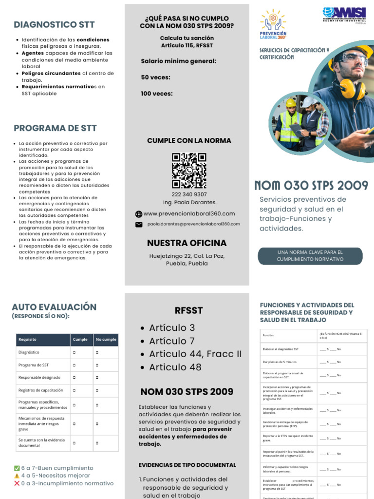 Folleto Tríptico NOM 030 | PDF