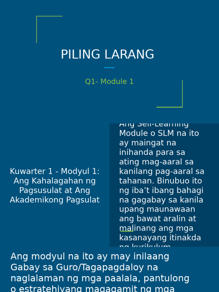 Piling Larang Module 1 | PDF
