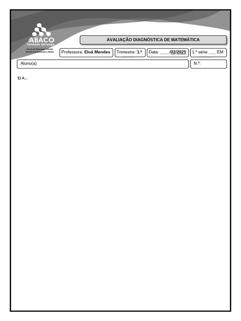 Atividade Sem Nota EM | PDF