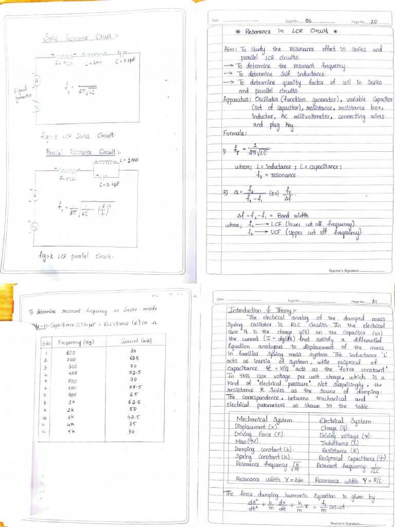 Resonance in LCR Circuit | PDF | Resonance | Inductance