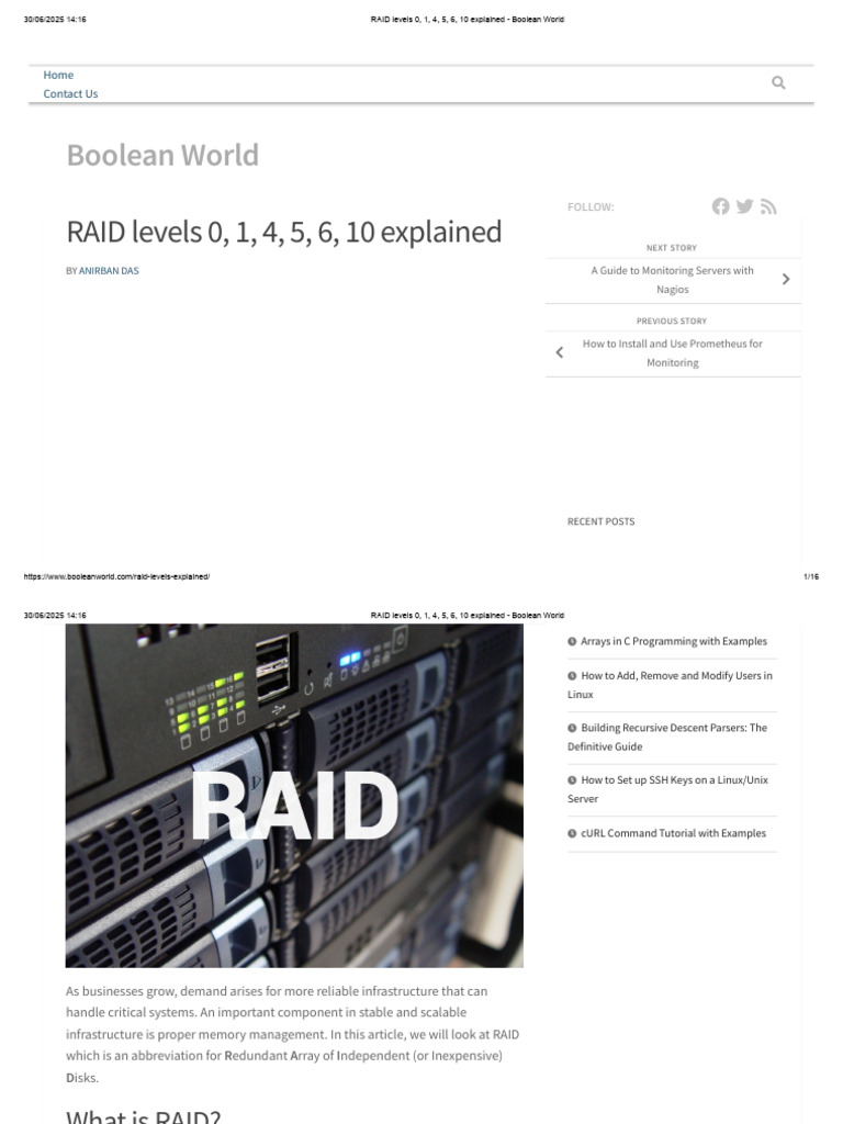 Understanding RAID Levels 0 to 10 | PDF | Computer Architecture ...