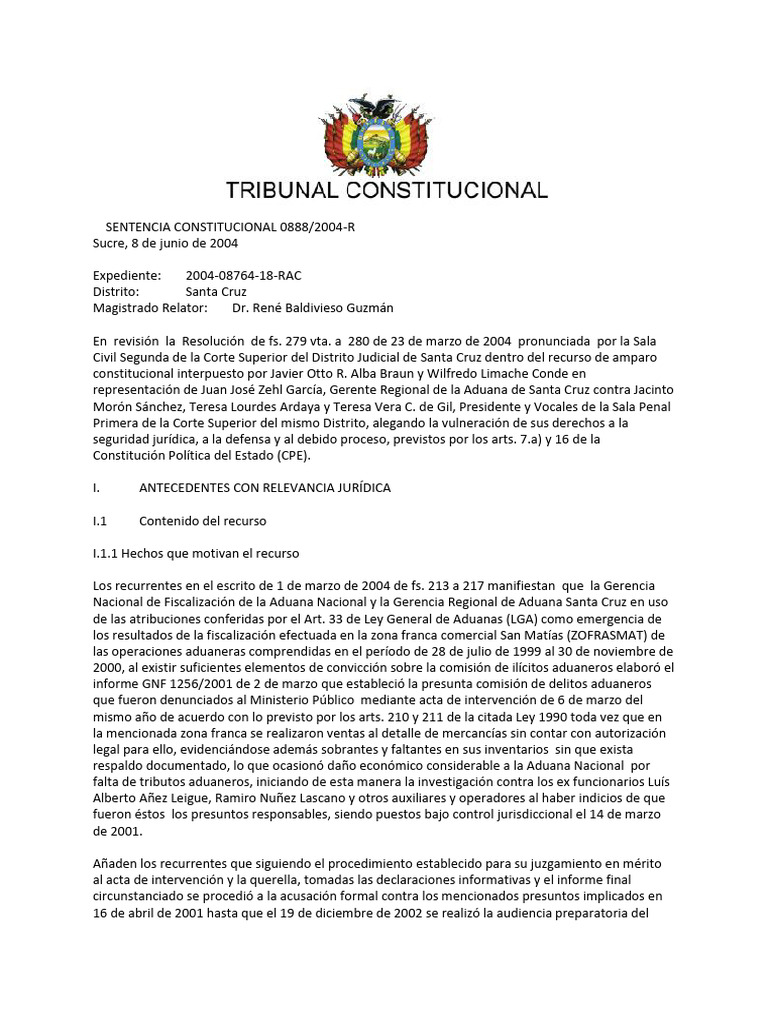 SCP 0888 - 2004-R | PDF | Debido al proceso | Apelación