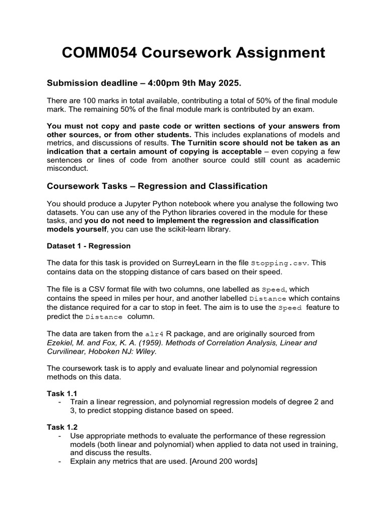 Regression and Classification Analysis With Scikit-Learn | PDF | Regression Analysis ...