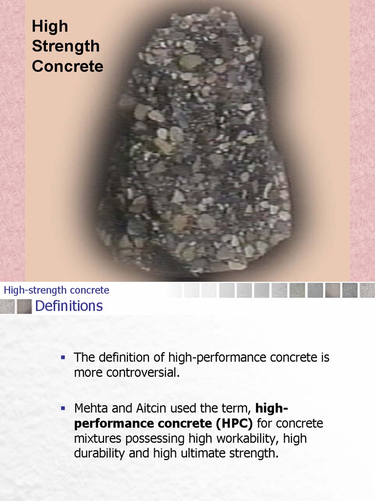 High Strength Concrete | PDF | Deformation (Engineering) | Concrete