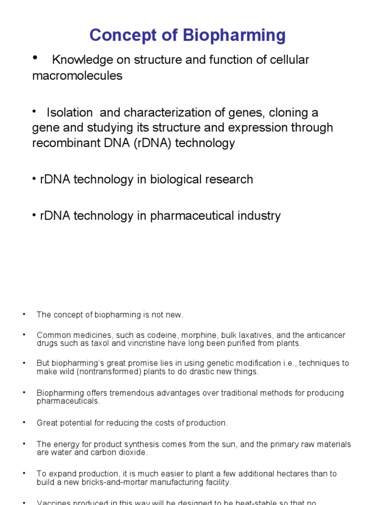 Molecular Pharming | PDF | Recombinant Dna | Antibody