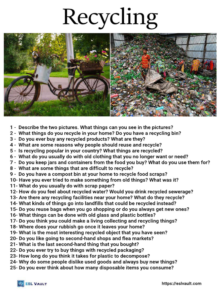 Student Recycling Questions and Answers | PDF