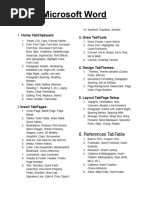 MS Word Office 365 Complete Tabs Notes | PDF | Microsoft Word | Hyperlink