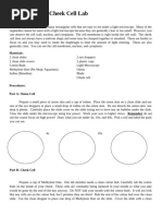 Onion Cell and Cheek Cell Lab | PDF | Cell (Biology) | Anatomy