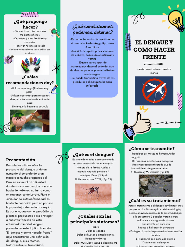 Triptico El Dengue y Como Hacerle Frente | PDF | Inmunología ...