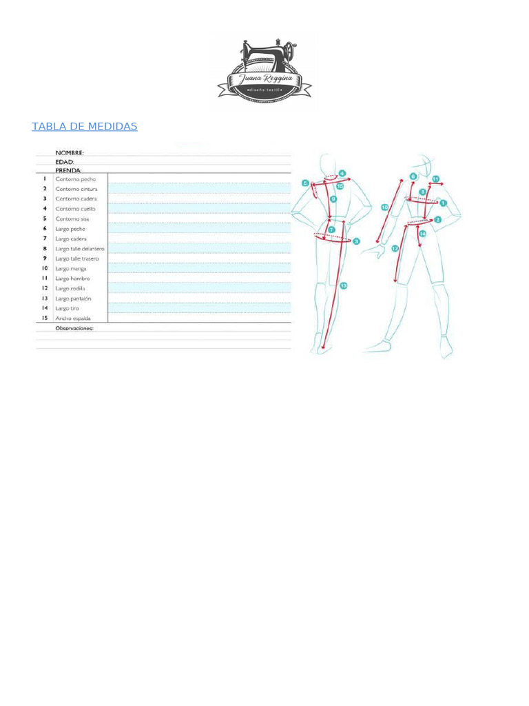 Tabla de Medidas | PDF