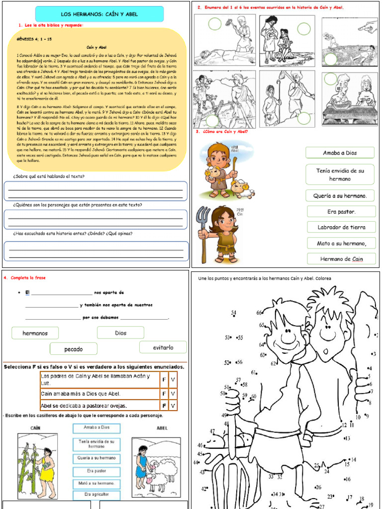 Ficha Cain y Abel | PDF
