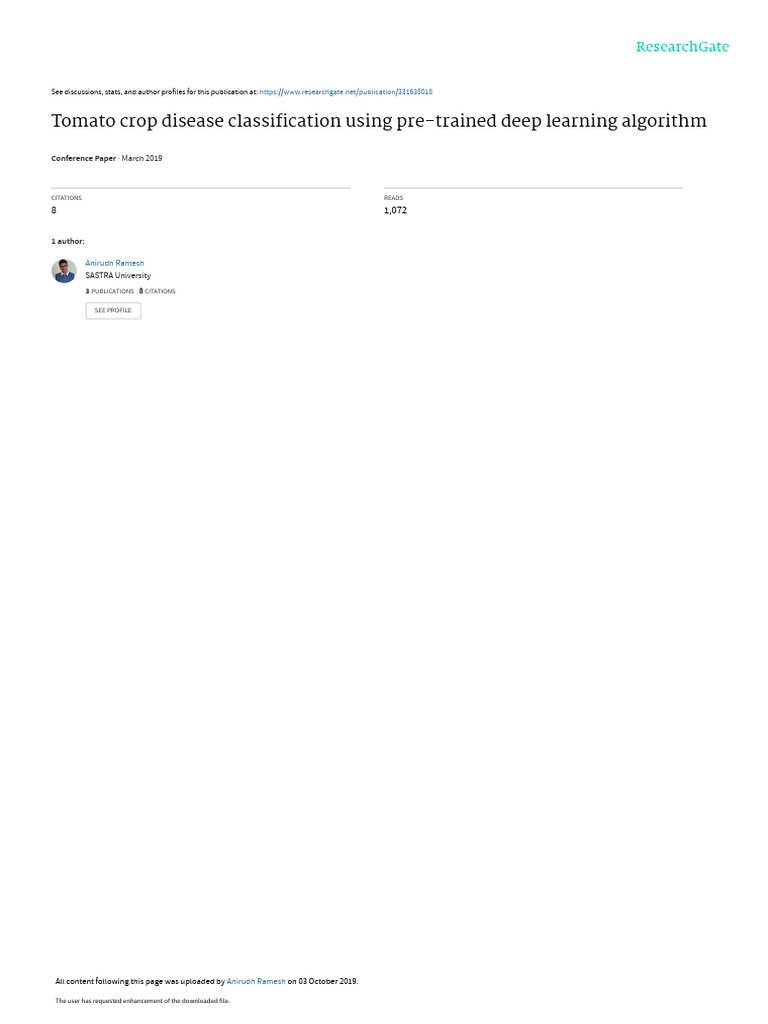 Tomato Crop Disease Classification Using Pre-Trained Deep Learning ...