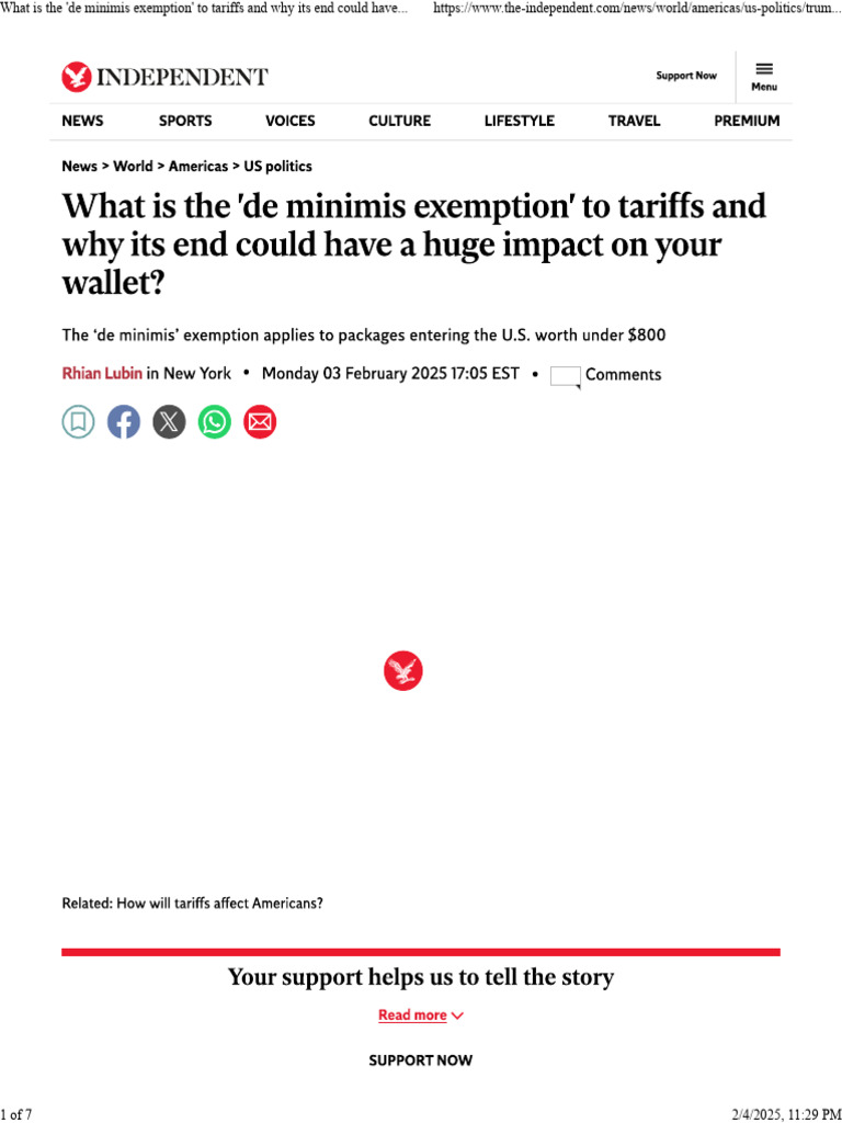 What Is The 'De Minimis Exemption' To Tariffs and Why Its End Could ...